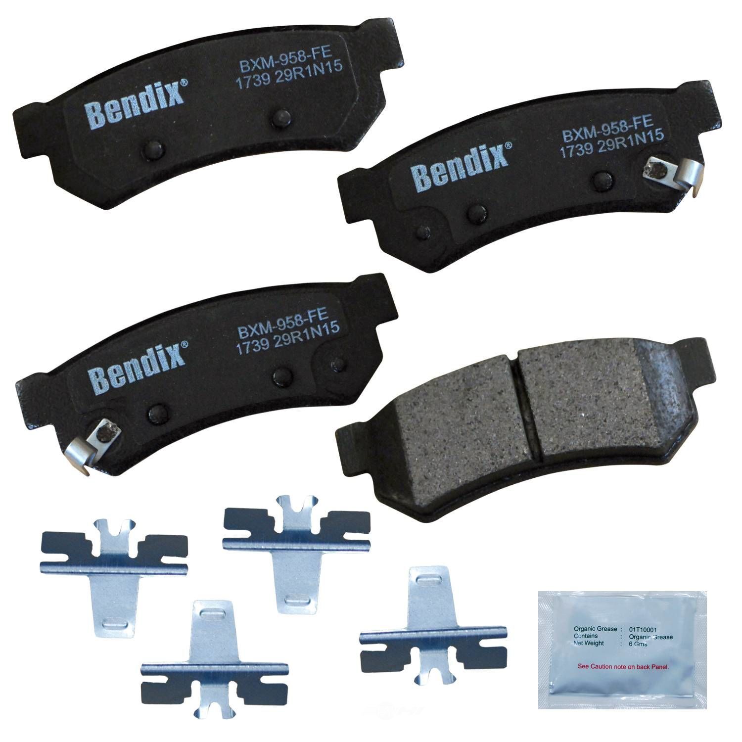Rear Brake Pad Set For 2014-2016 Chevrolet Spark EV 2015 Bendix CFM1739 ...