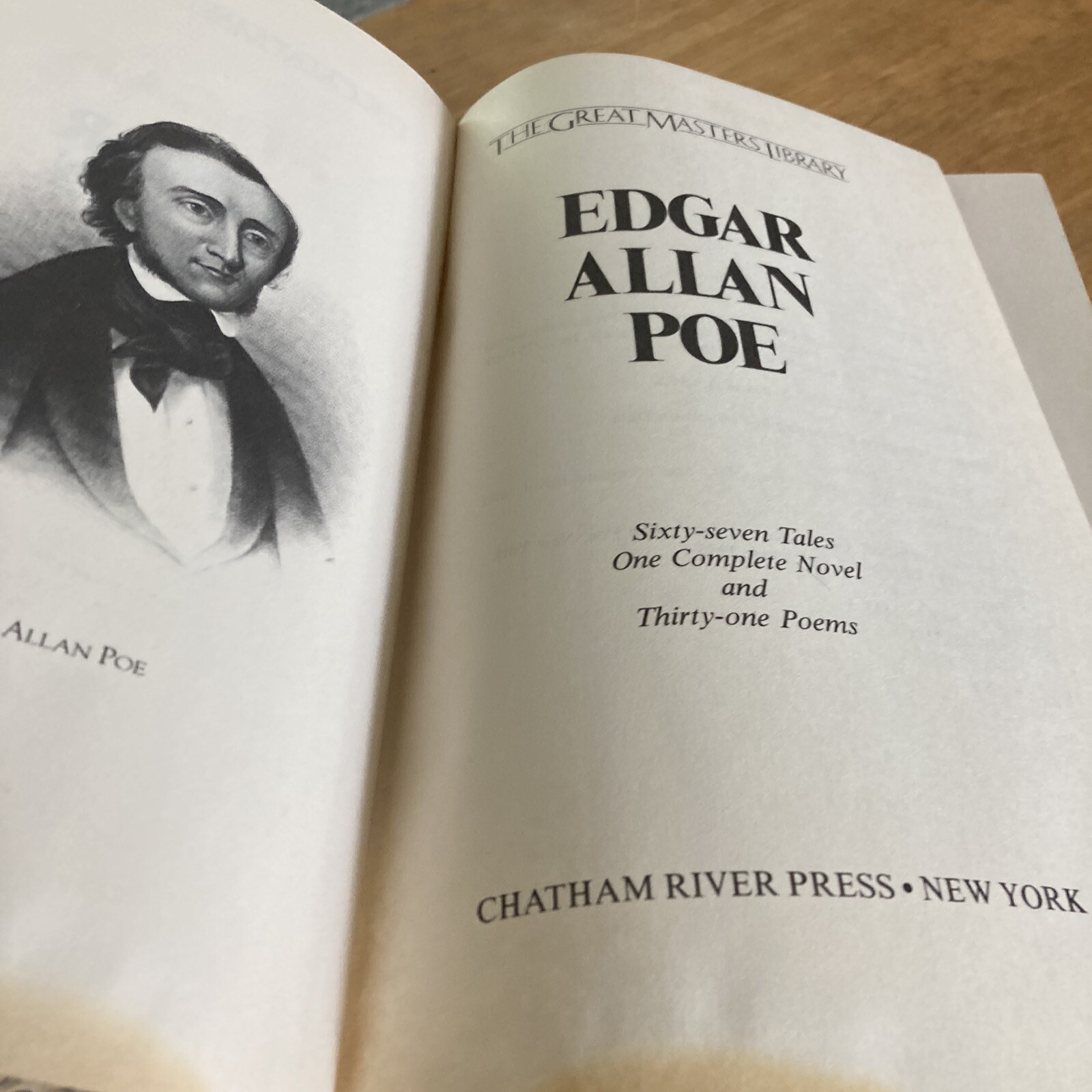 Edgar Allan Poe The Great Masters Library Chatham River Press 1986 | eBay