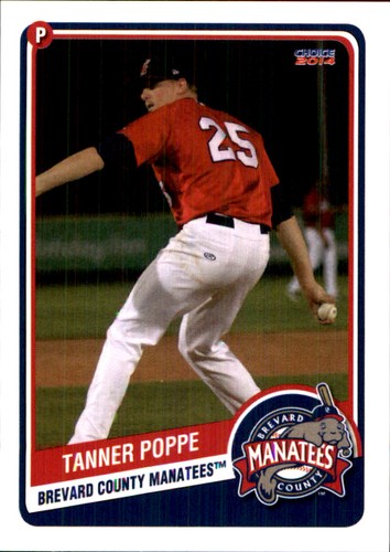 Tanner Poppe 2014 Choice Brevard County Manatees #21 RC FREE SHIP ...