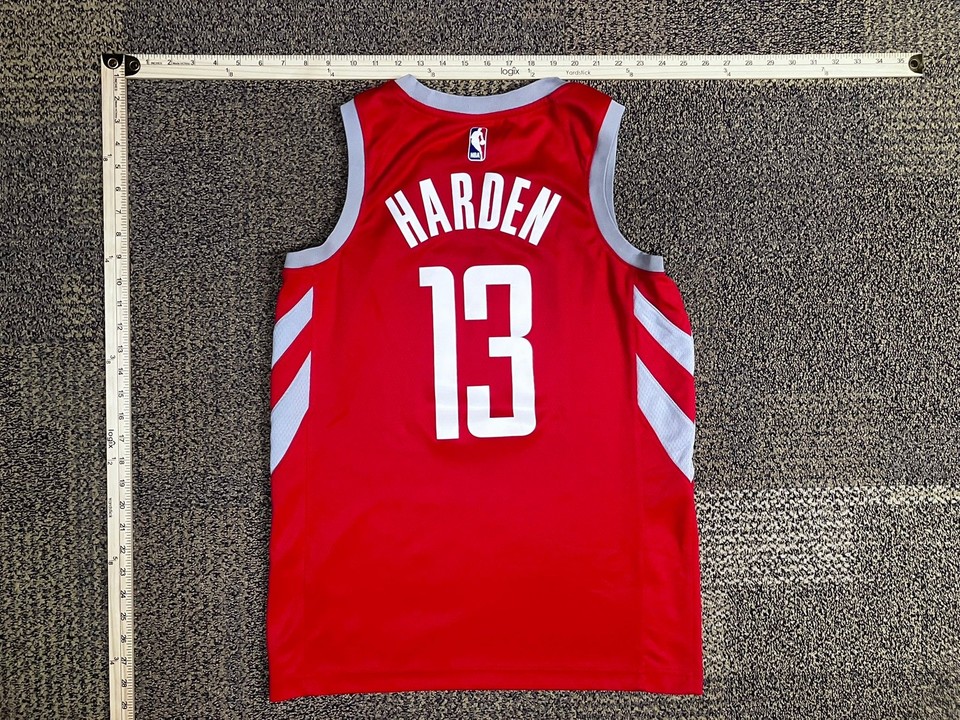 Nike NBA Rockets Jersey Mens Harden 13 44 Red Dri-FIT Swingman ...