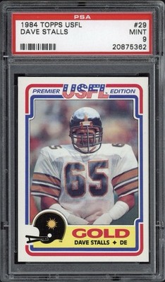 1984 Topps USFL Dave Stalls #29 PSA 9 Mint Gold | eBay