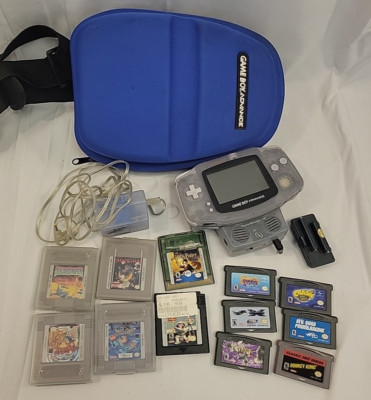 Nintendo Game Boy Advance Console Handheld System Case Games Lot Bundle ...