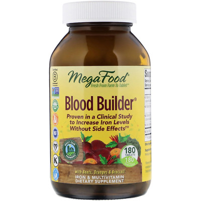 MegaFood, Blood Builder, Iron & Multivitamin Supplement, 180 Tablets | eBay