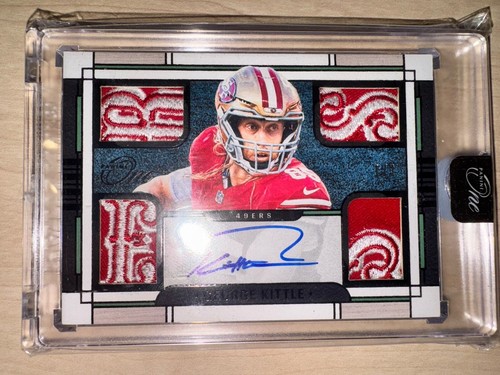 George Kittle 2023 Panini One Quad Team Logo Patch Auto Sealed True 1/1 ...