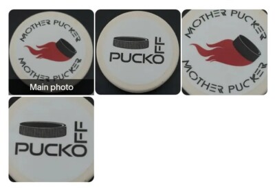 STICKER LOGOS! MOTHER PUCKER ON 🔥 OFFICIAL WHITE PUCK 🏒 PUCK OFF HOWIES ...