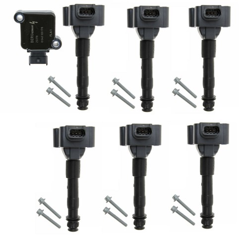 6 BERU Ignition Coils w/ Spark Plug Connector for Porsche 911 996 997 ...