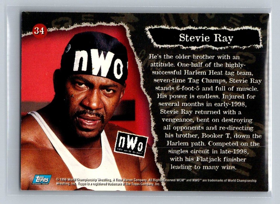 Stevie Ray #34 NWO 1998 Topps WCW/nWo Harlem Heat | eBay