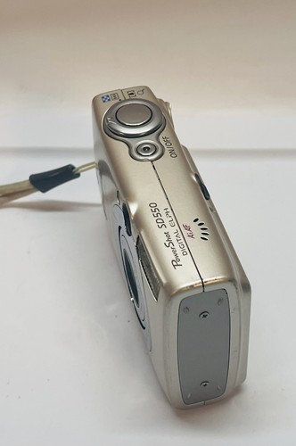 Canon Power Shot SD550 Digital Elph Silver Camera Tested Working No ...