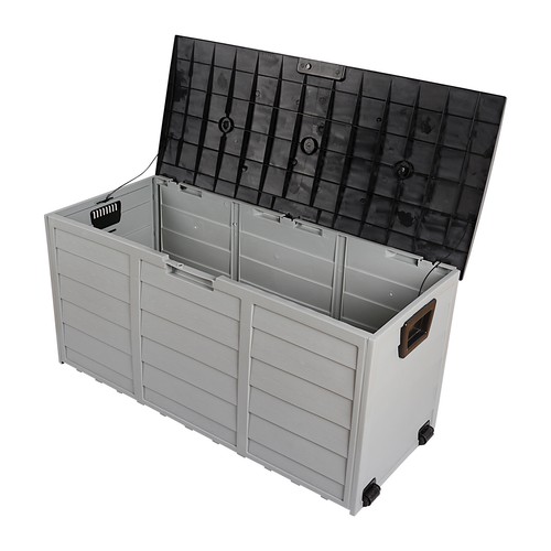 75Gal 260L Outdoor Garden Plastic Storage Deck Box Chest Tools Cushions Toys | eBay
