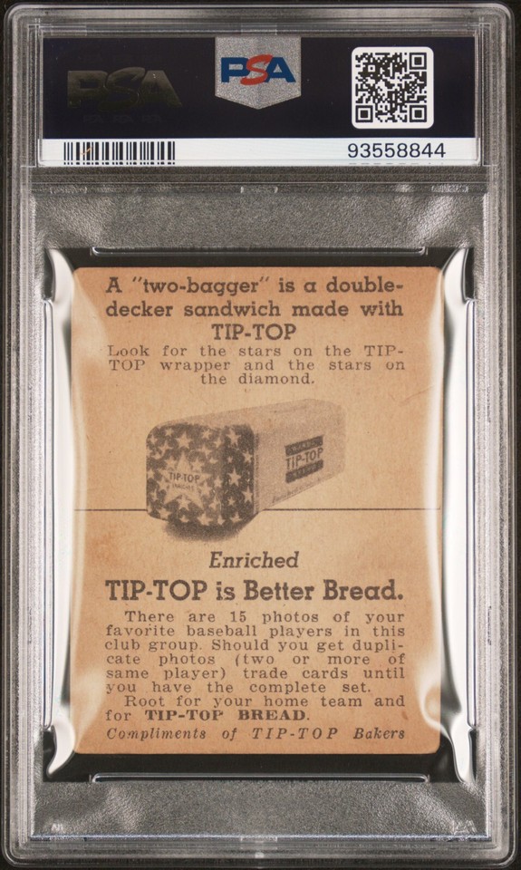 Warren Spahn 1947 Tip Top Bread Braves HOF Rookie PSA 1 | eBay