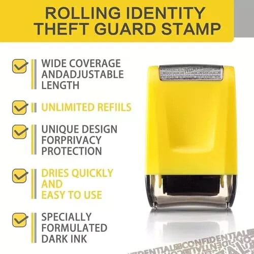 Address Blocker Roller Stamp Cover up Id Police Identity Theft ...