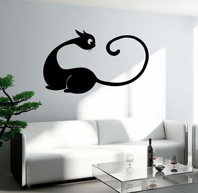 Wall Decal Funny Cat Pet Decor Kitten Vinyl Sticker (ed2044) | eBay