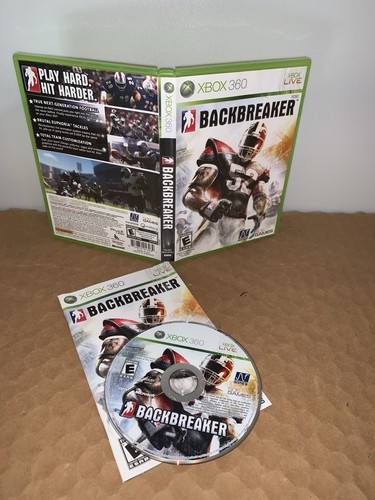 Backbreaker (Microsoft Xbox 360, 2010) Complete W/ Manual Clean AS IS ...