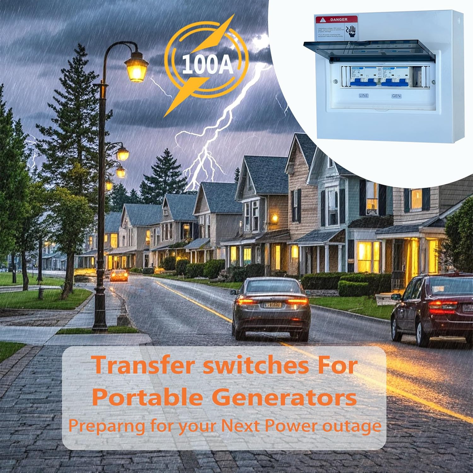 Generator Transfer Switch, 100A Manual Transfer Switch, 120/240V ...