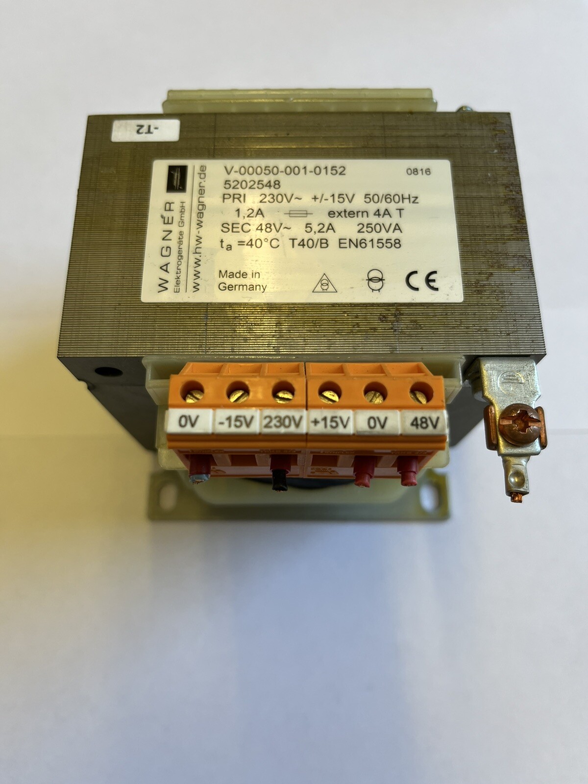 Wagner Transformer v-00050-001-0152 PRI 230V 50/60Hz | eBay UK