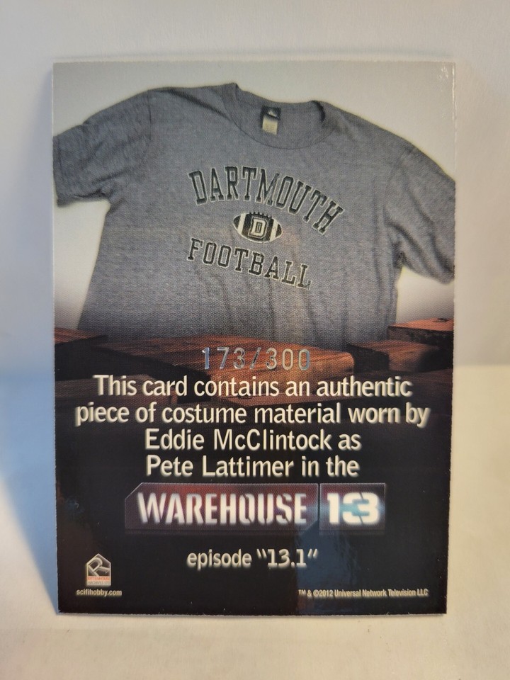 Warehouse 13 Season 3 Costume Relic Eddie McClintock as Pete Lattimer ...