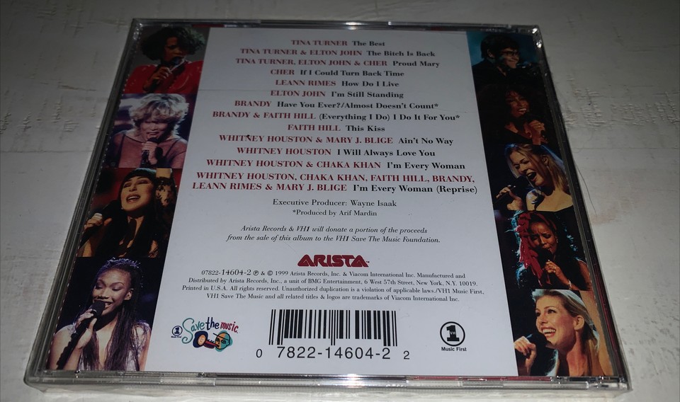 VH1 Divas Live 1999 Tina Turner Cher Elton John Brandy CD 1999 Arista ...