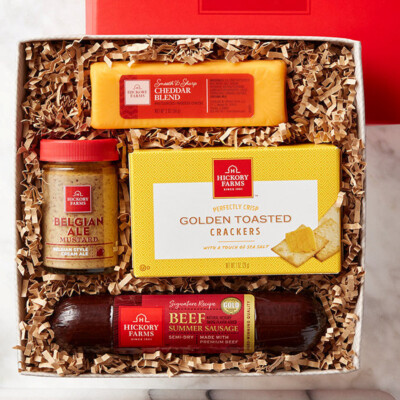 Savory Sampler Delight: Cheese & Sausage Gift Box from Great Arrivals ...