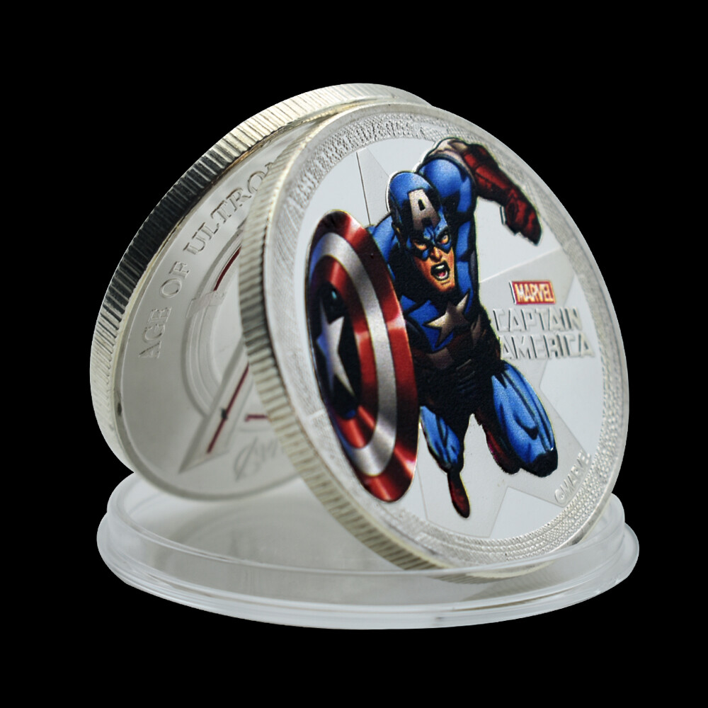 5pcs Marvel Superhero Silver Coins The Avengers Commemorative Medal in ...