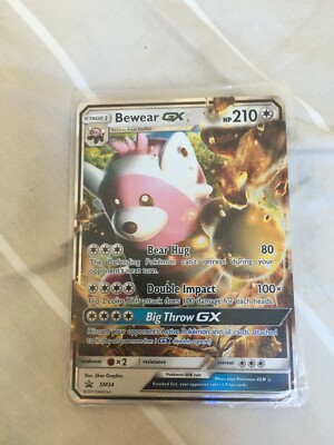 Pokemon Card Bewear GX Black Star Promo SM34 | eBay