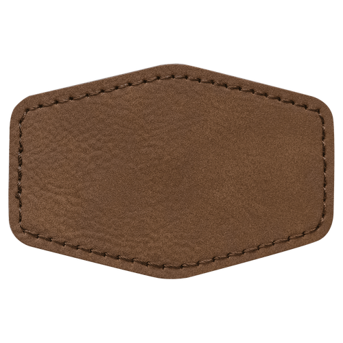Blank Leather Hat Patches, 10 Pack, Hexagon Laserable Leatherette with ...