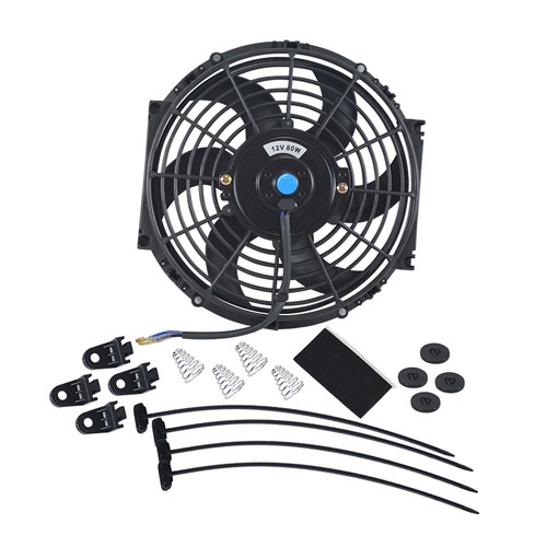 10" inch 12V PULL/PUSH SLIM RADIATOR ELECTRIC COOLING THERMO FAN ...