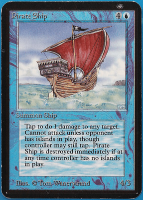 Pirate Ship Alpha PLD Blue Rare MAGIC THE GATHERING CARD (ID# 500721 ...