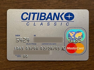 Vintage CITIBANK Classic MasterCard Credit Card ~ unsigned ~ expired in ...