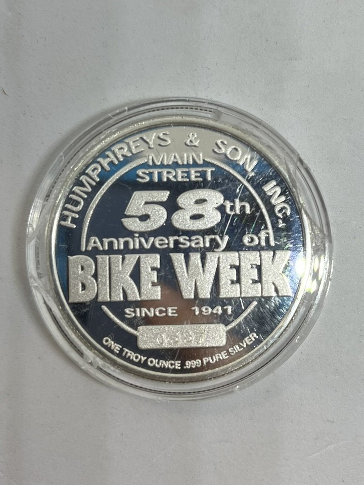 1999 Daytona Beach Bike Week 1 oz Silver Coin | eBay