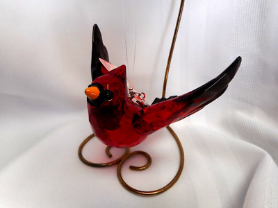 NEW RED CARDINAL In Flight Hangable Figurine by Ganz Crystal ...