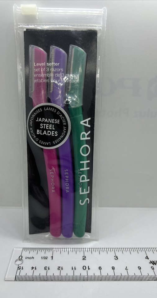 NEW SEPHORA COLLECTION Level Setter 3 Piece Set Facial Razors Japanese ...