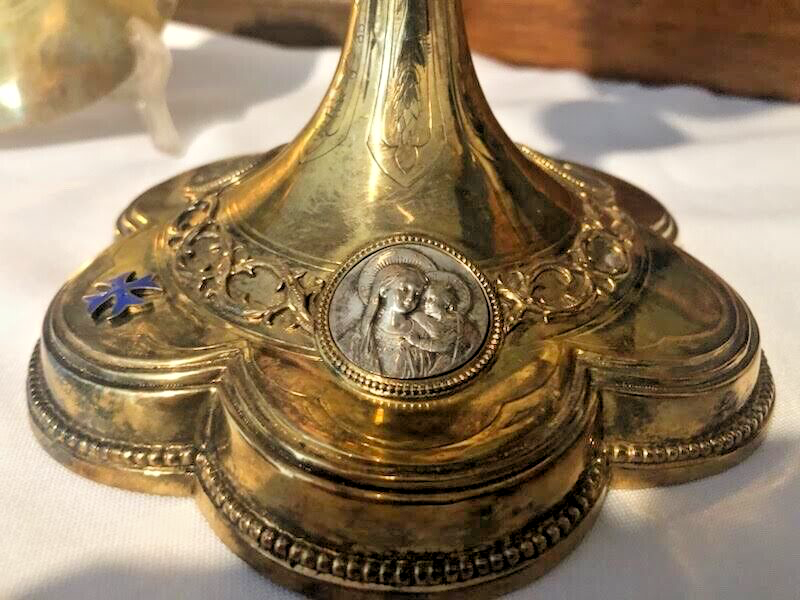 Catholic Church Solid Sterling Medallion Chalice. Very Beautiful 4 ...