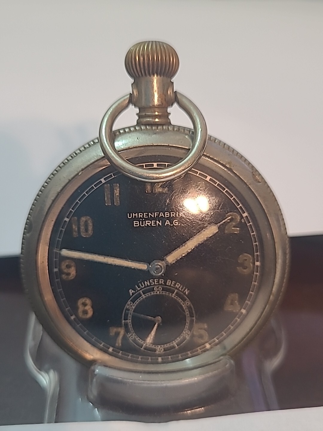 Rare Buren Grand Prix Pocket Watch Antique Steel Watch 1930s Military ...
