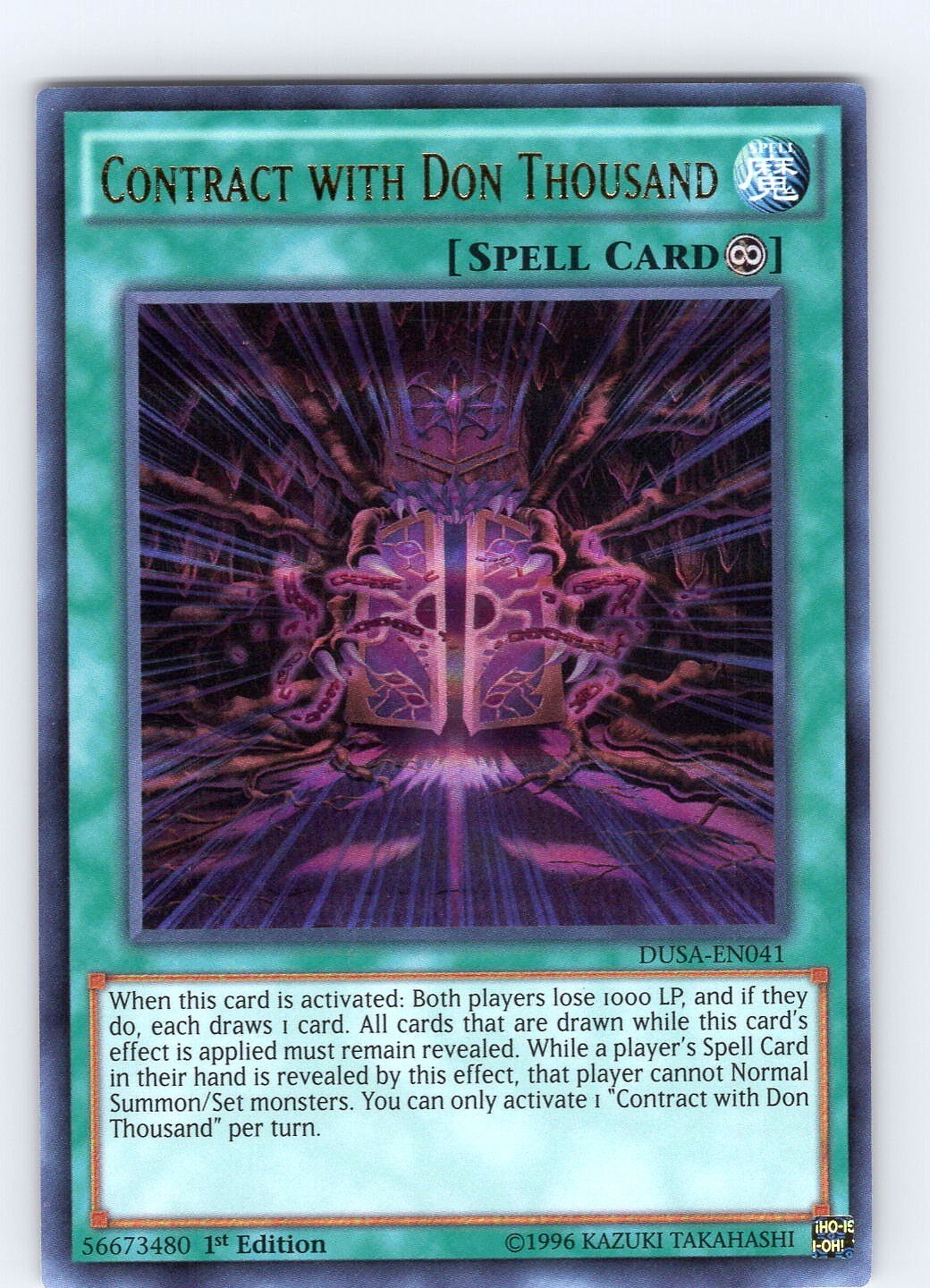 Yu-Gi-Oh Contract With Don Thousand DUSA-EN041 1st Edition Ultra Rare ...
