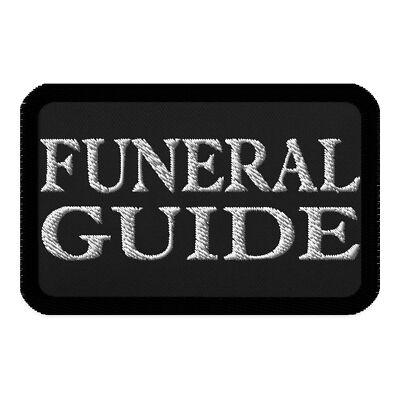 Funeral Guide Embroidered Patch Death Goth Cosplay Iron On Applique | eBay