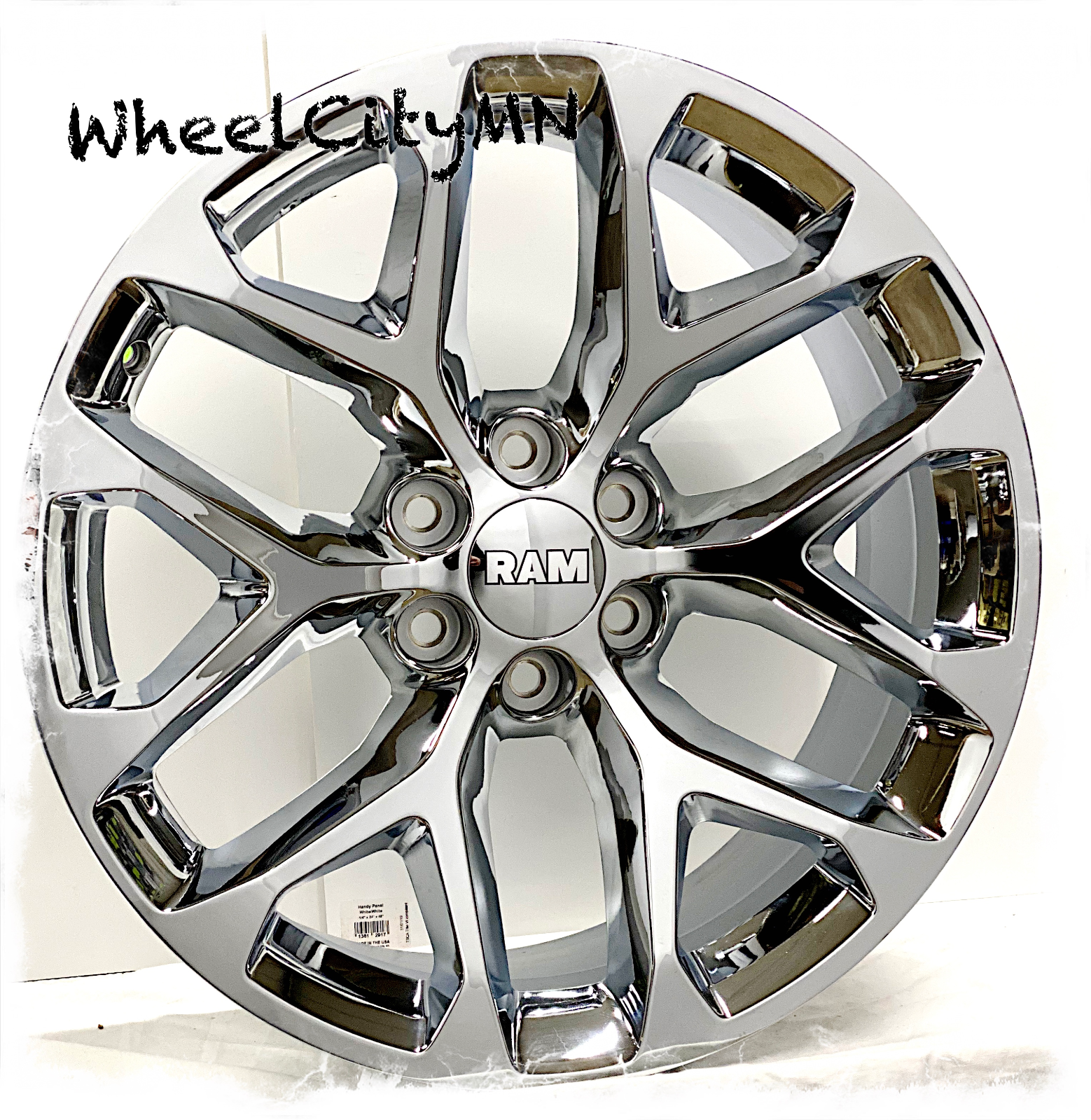 SNOWFLAKE OE replica wheels chrome 24 inch fits RAM 1500 2019 2020 6x5 ...