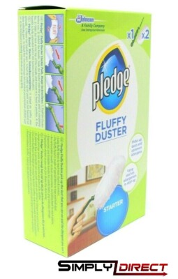 Pledge Fluffy Dusters Starter Kit Dry Dusting Cleaning Cloth Pack (2 ...