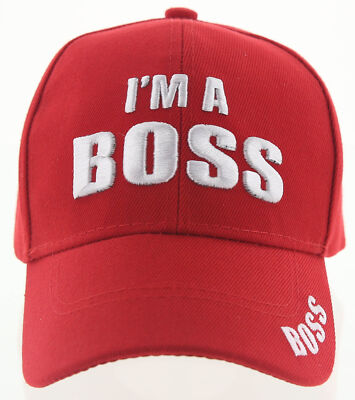 NEW! I'M A BOSS BASEBALL CAP HAT RED | eBay