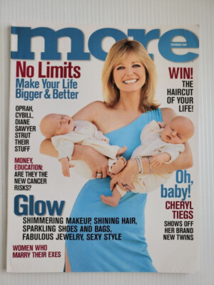 2000 MORE magazine CHERYL TIEGS Bebe Neuwirth Catherine Deneuve Anne ...