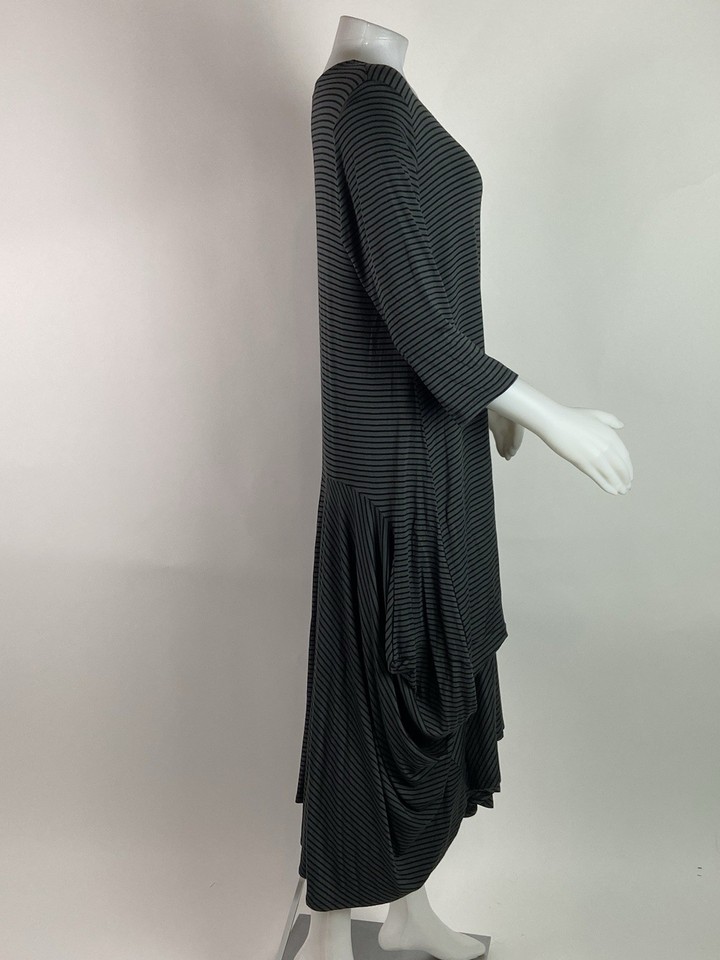 Comfy USA Size XLarge Stripe Lagenlook Avant Garde Balloon Hem Dress | eBay