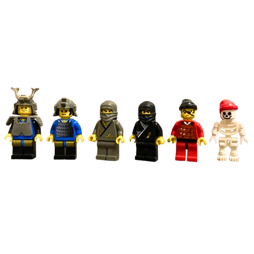LEGO Shogun's Castle 6093 Minifigure Lot x6 – Samurai, Ninjas, Skeleton ...