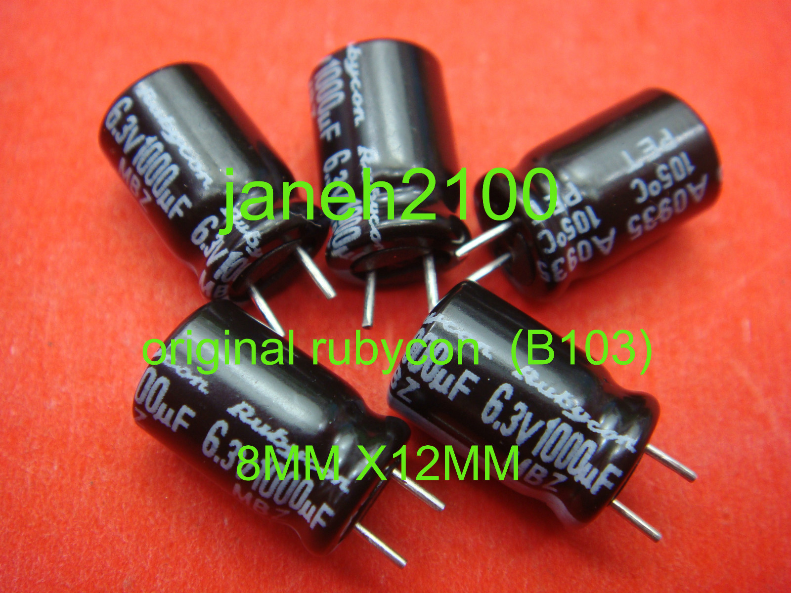 2000p Rubycon 6.3V 1000uF MBZ PC Motherboard Capacitors 8X12 (B103) | eBay