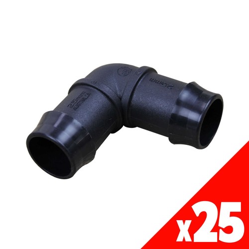 ELBOW 25mm Low Density Poly Fittings Garden Water Irrigation 44875 BAG ...