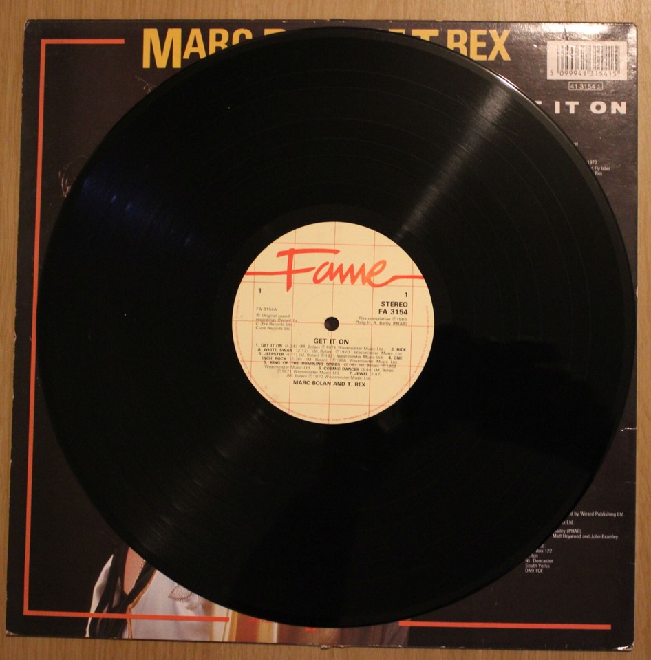 Marc Bolan and T.Rex: Get It On. '86 UK EMI Fame Reish. FA 3153 | eBay UK