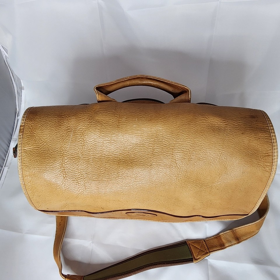 Vtg Dilana Santa Fe Tan Luggage Leather Briefcase/Messenger/Laptop ...