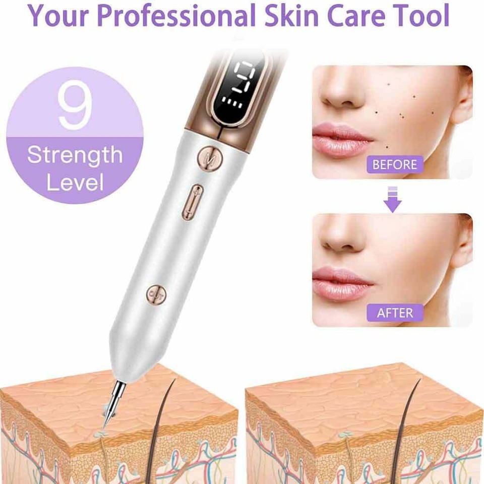 Laser Plasma Pen Freckle Remover Machine LCD Skin Mole Wart Dark Spot ...