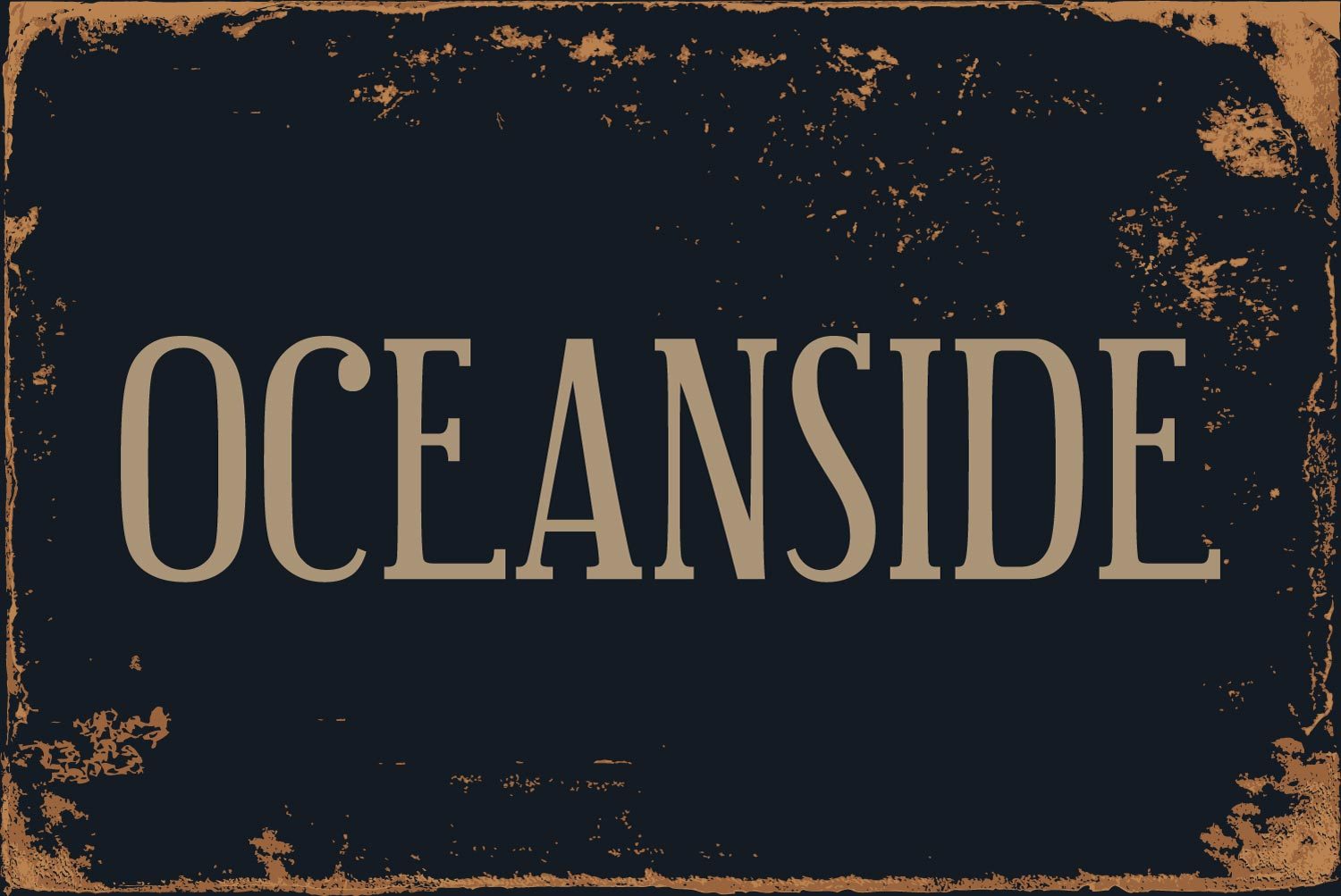 Oceanside 8" x 12" Vintage Aluminum Retro Metal Sign VS500 | eBay