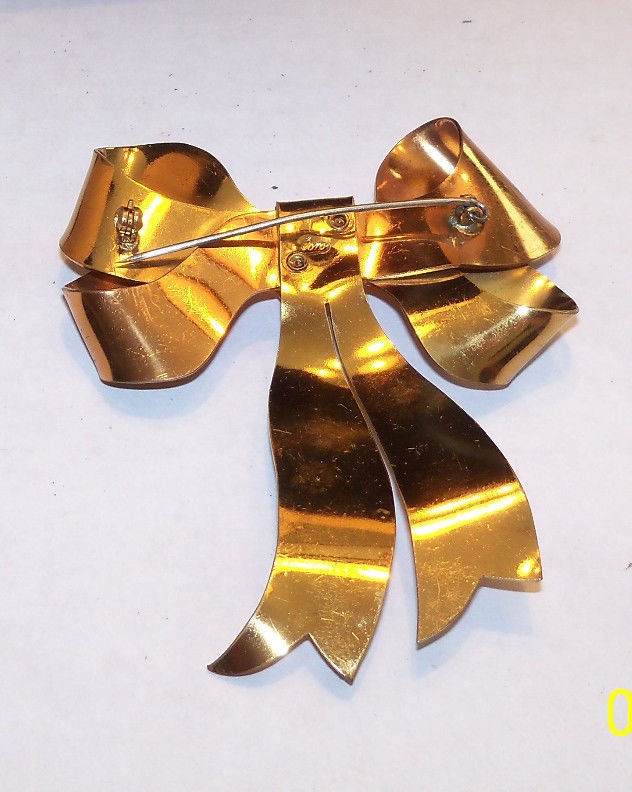 Gigantic Coro Bow Pin Signed | eBay