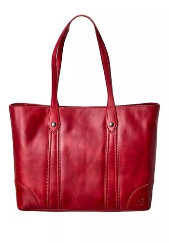 Frye Melissa Leather Shopper Tote Women's Bag Red Genuine Leather New ...