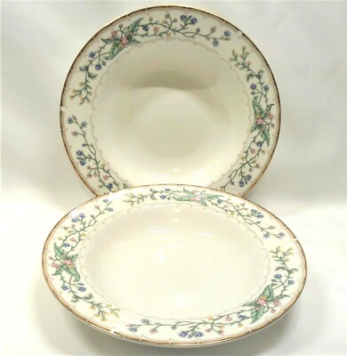 Excel Fine China Wellesley Rimmed Soup Bowls x2 Designed by Katherine ...